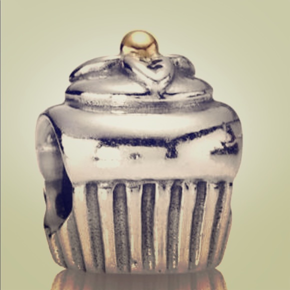 Jewelry | Pandora Two Tone Cupcake Charm | Poshmark